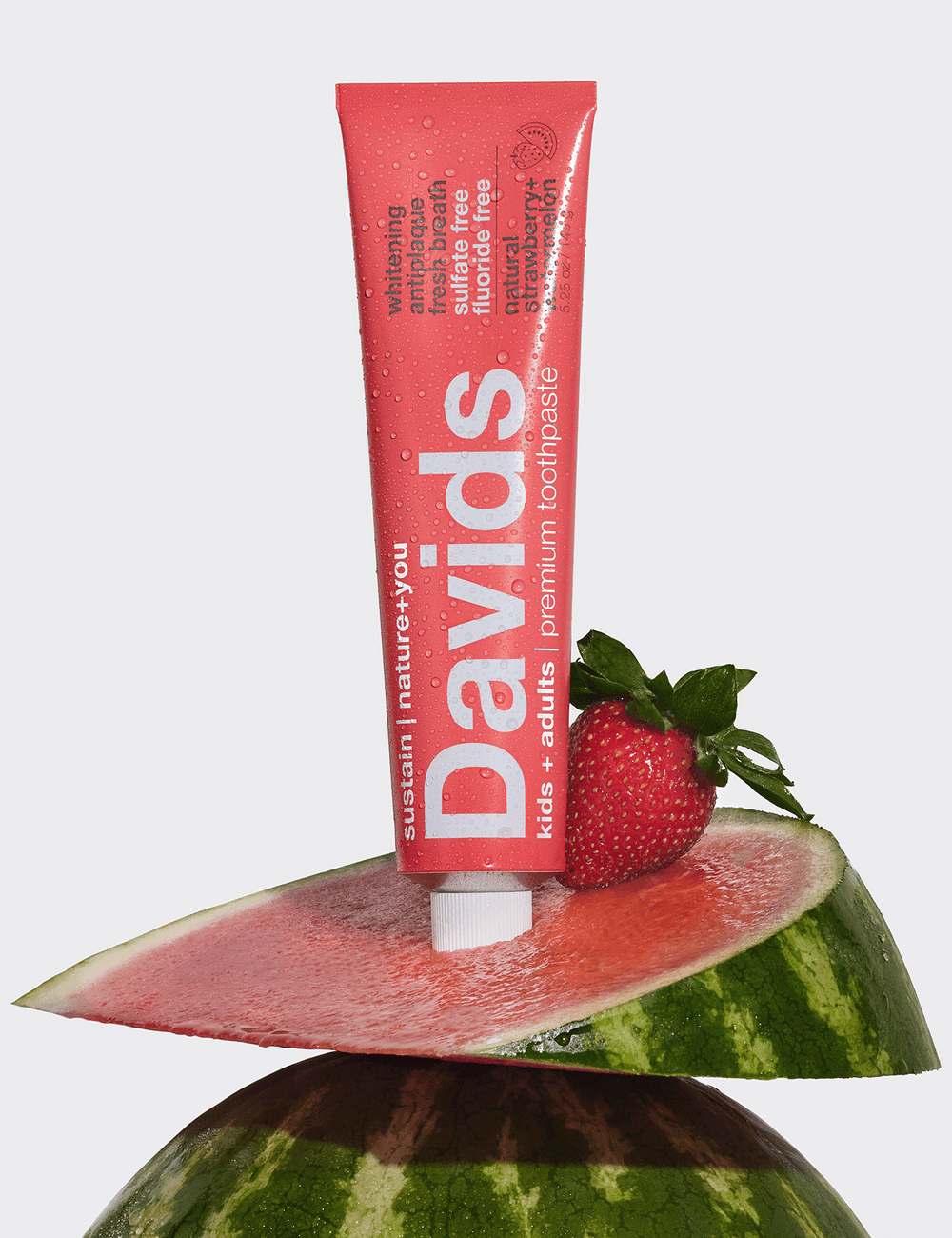 Davids kids + adults premium toothpaste / strawberry watermelon