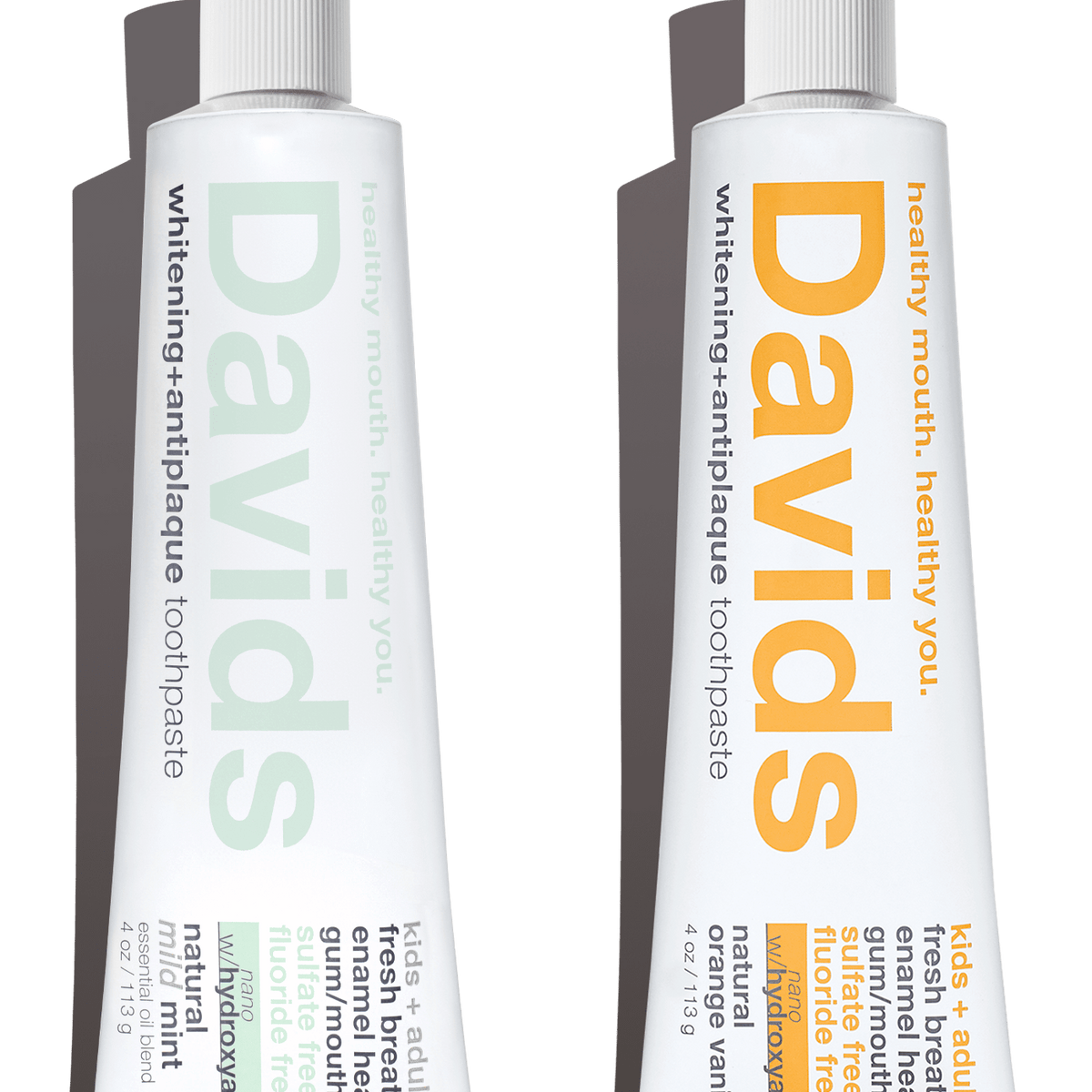 Davids kids + adults premium toothpaste / duo